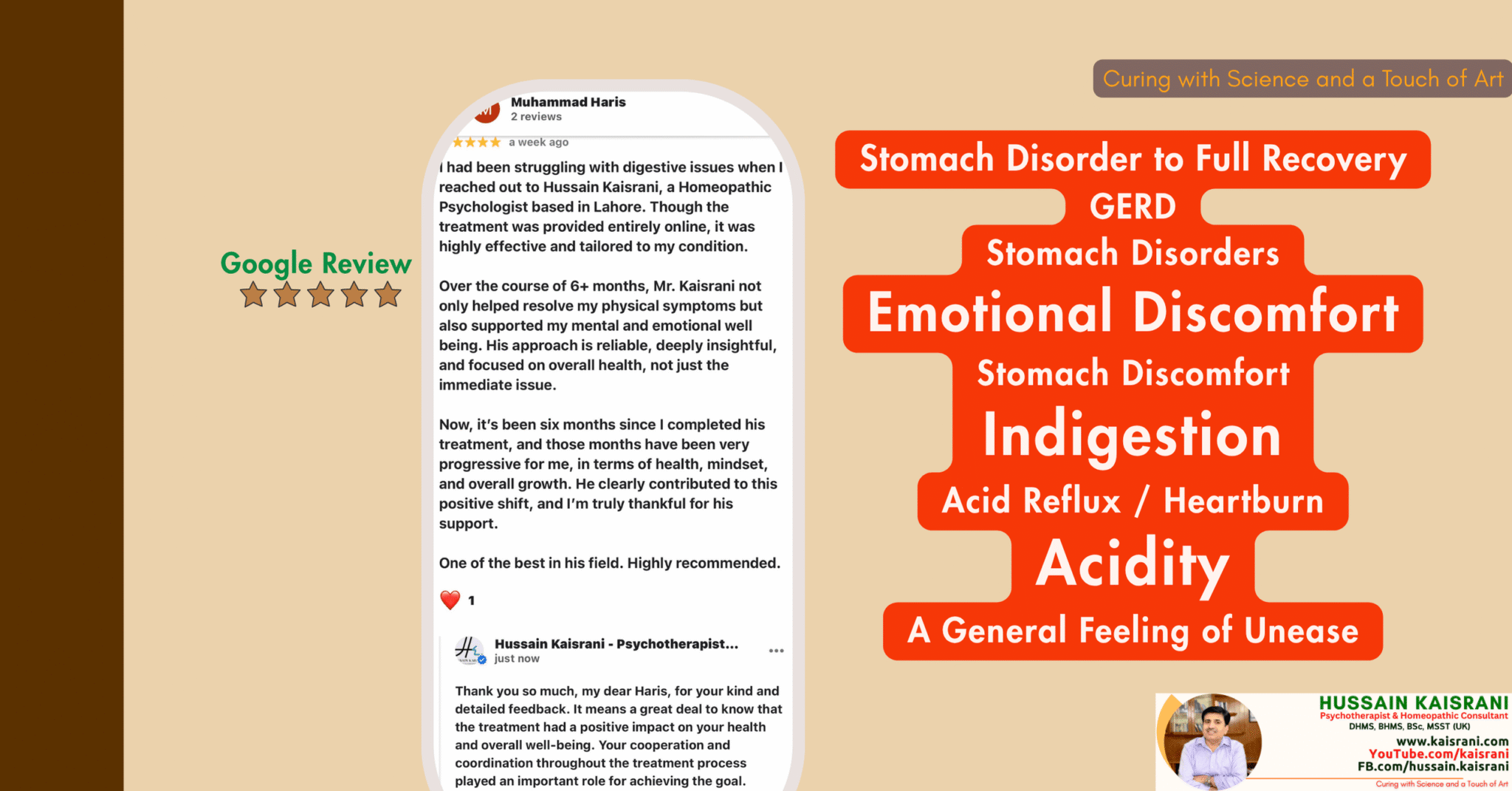 Stomach Disorder, Acid Reflux, Heartburn, GERD - Cured - Google Review